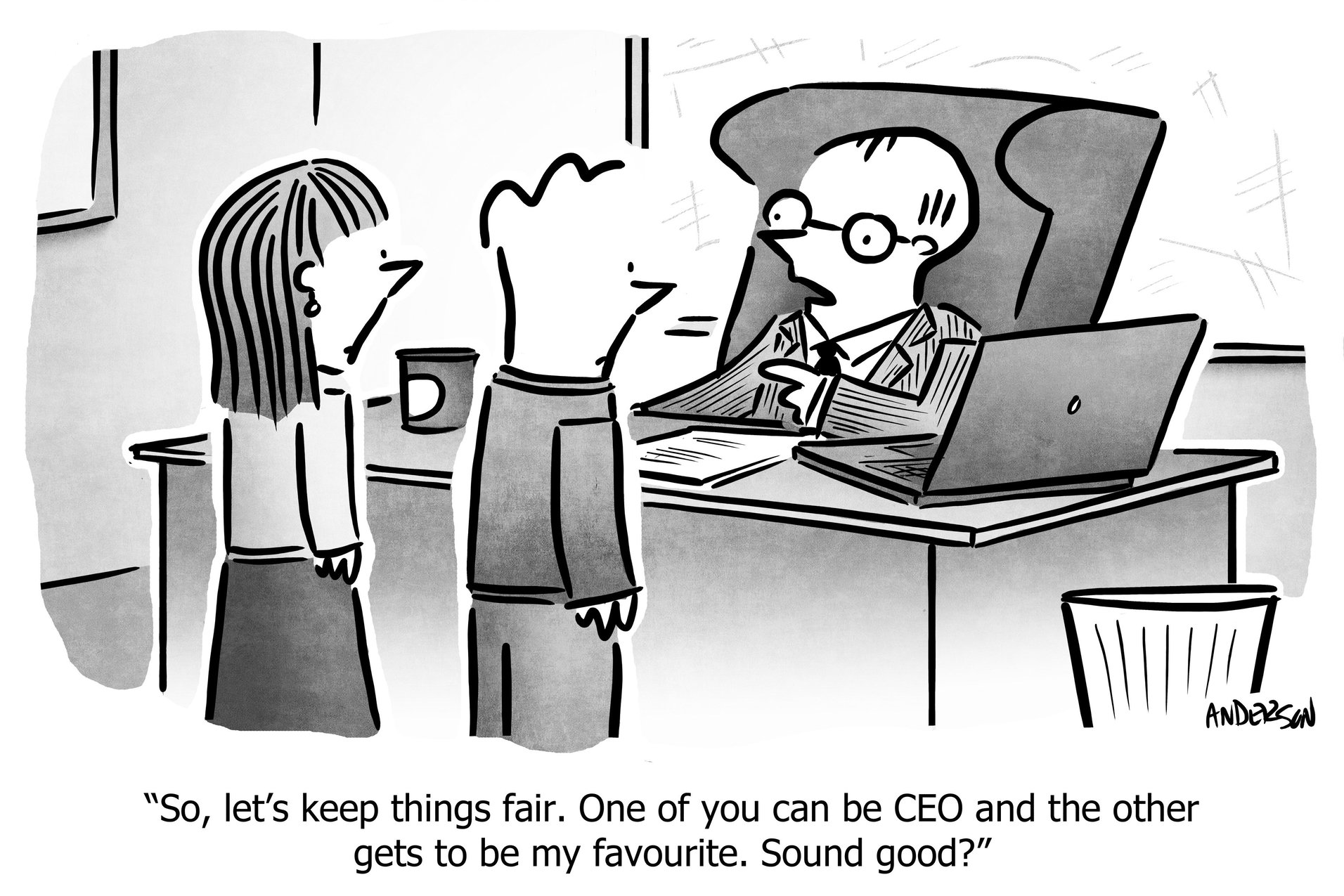 How to be fair when transitioning to the kids [cartoon]