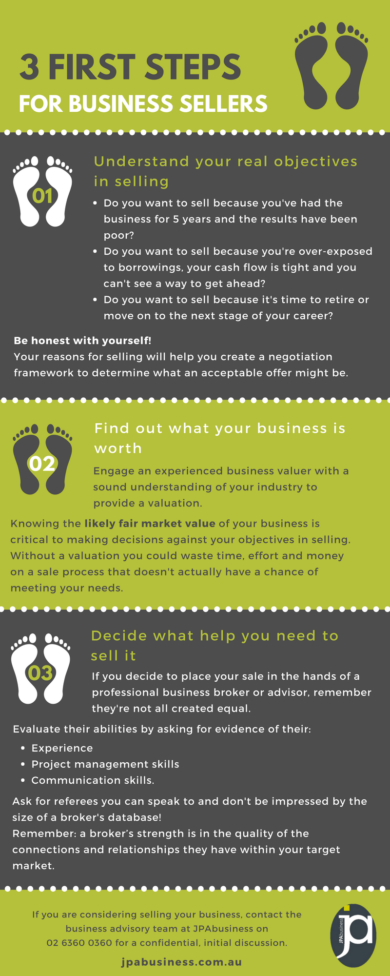 3 first steps for business sellers [infographic]